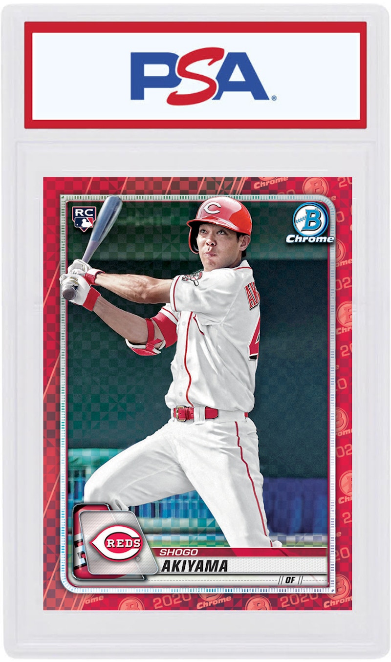 Shogo Akiyama 2020 Bowman Chrome X Rookie Red X-Fractor 1/1 #71 (PSA or ...