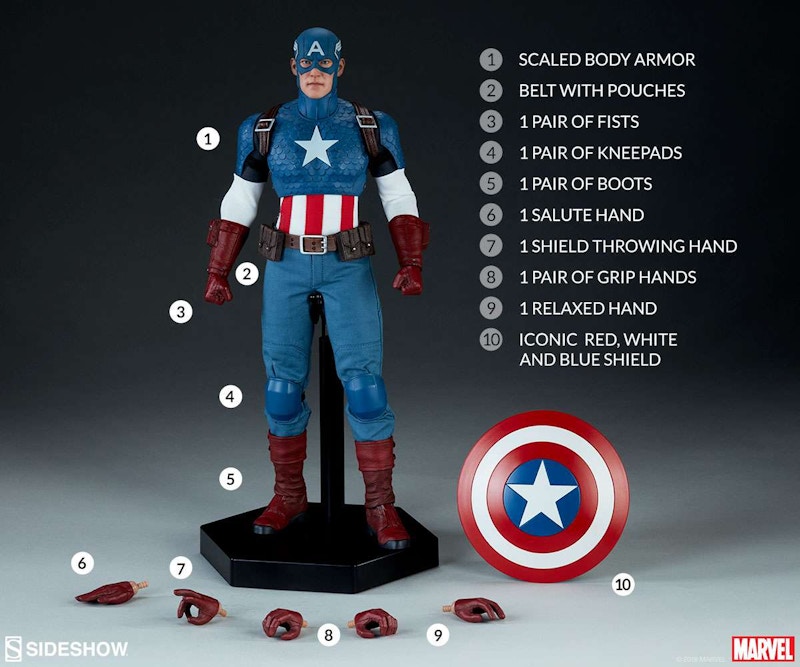 Sideshow Collectibles Marvel Captain America Collectible Figure - US