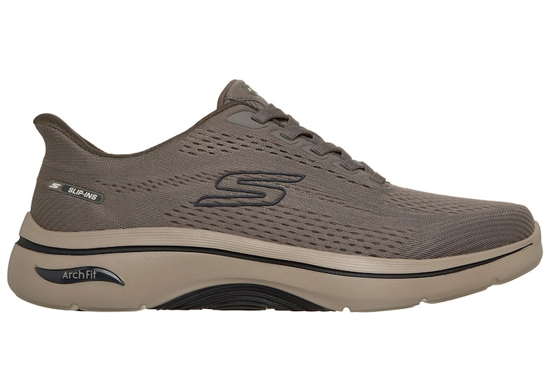 Skechers Slip-ins Go Walk Arch Fit 2.0 Percy Dark Taupe Men's - 216812 ...