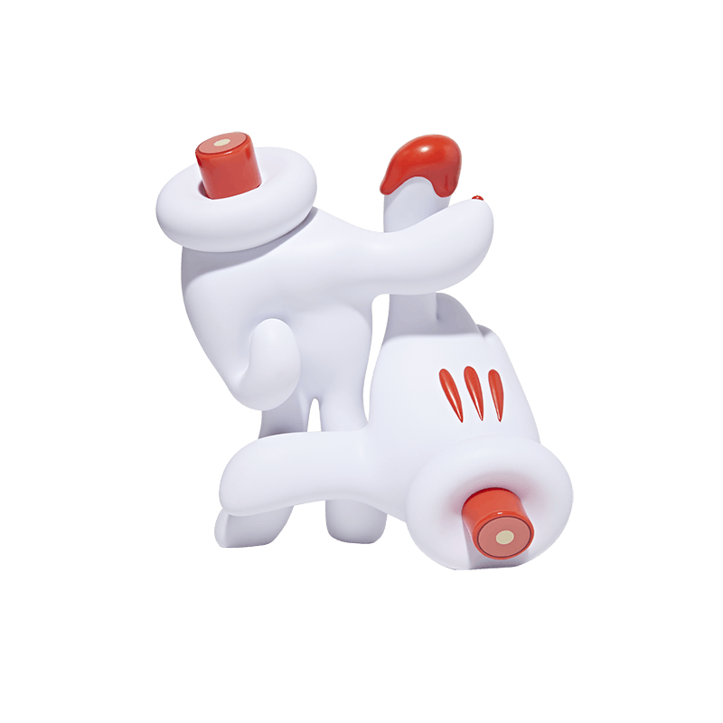 Slick OG LA Hands Vinyl Figure White/Red - FW20