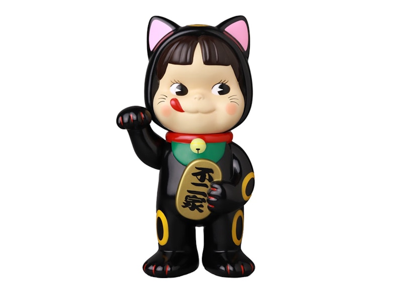 Sofvi Fujiya Soft Vinyl Collection Maneki Neko Peko-Chan Black Action Figure – DE