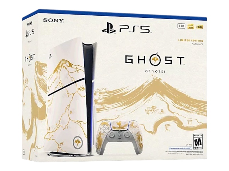 Sony PlayStation 5 PS5 Slim Ultra HD Ghost of Yotei Gold Limited Edition Bundle (EU Plug) - US