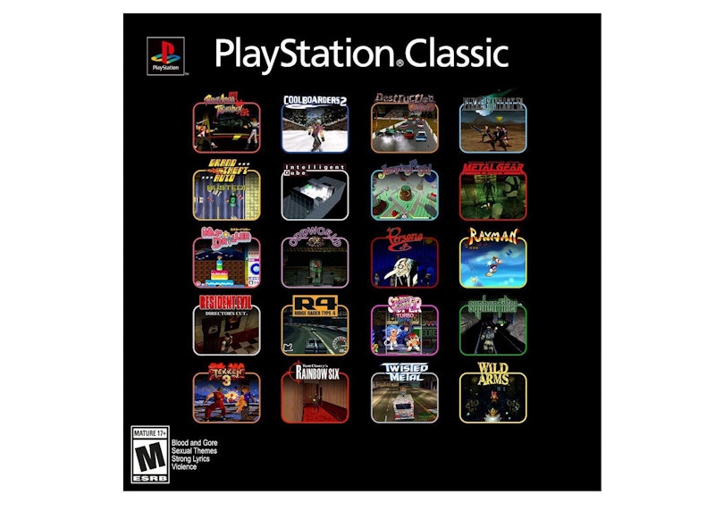 Sony PlayStation Classic Console with 20 Classic PlayStation Games - US