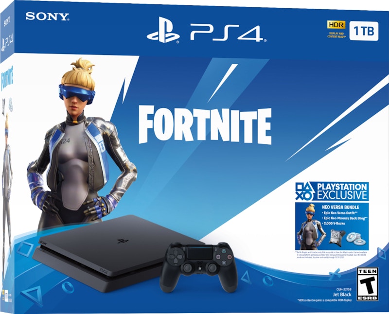 Sony Playstation PS4 Pro 1TB Fortnite Neo Versa Console Bundle 3004673 - US