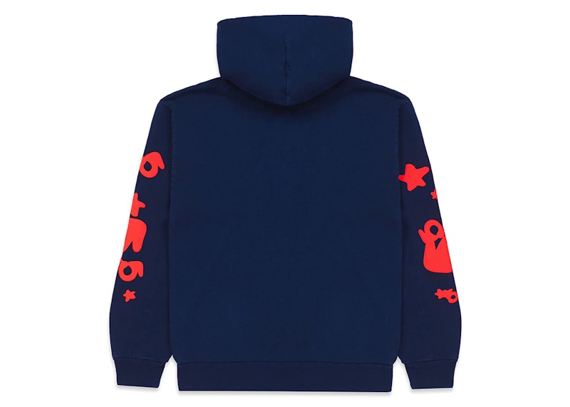 Sp5der Beluga Hoodie Navy Men's - SS24 - US