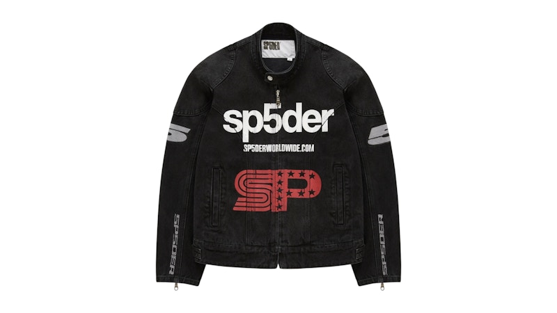 Sp5der Motorsport Denim Jacket Black 남성 - FW25 - KR
