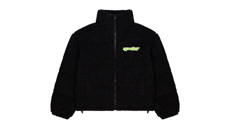 Sp5der Sherpa Puffer Jacket Black Men's - FW25 - US