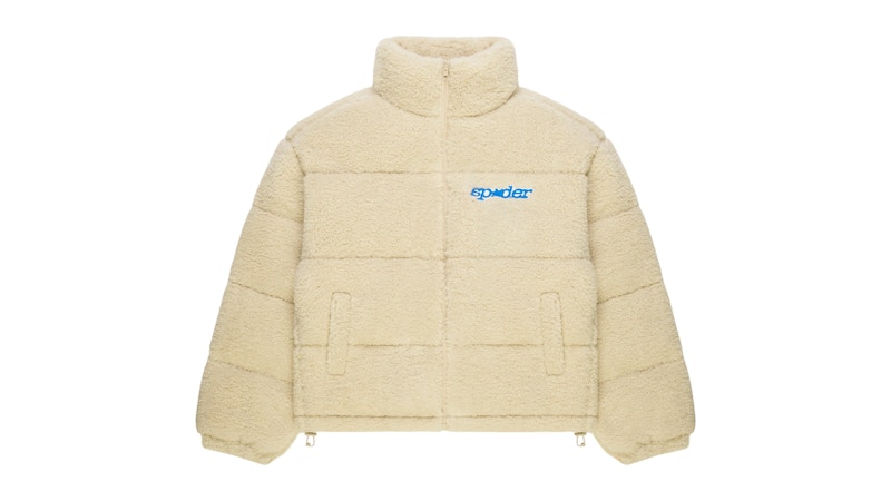 Sp5der Sherpa Puffer Jacket Cream Men's - FW25 - US