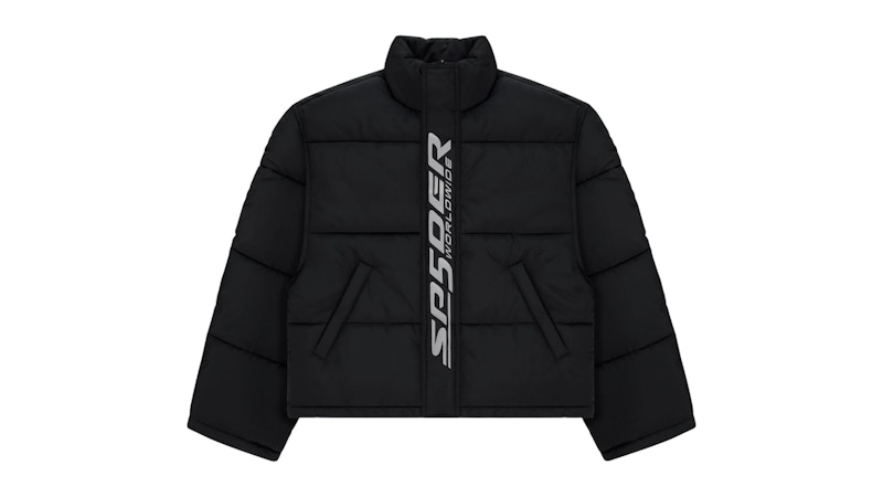 Sp5der Trackhawk Puffer Jacket Black Herren - FW25 – DE