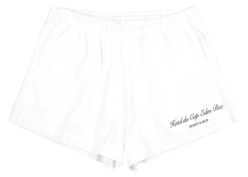 Sporty & Rich Eden Crest Disco Short White/Navy - SS24 - US
