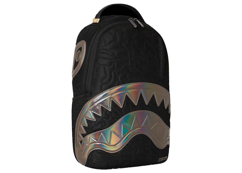 Sprayground Black Quilted Irridescent DLXs Backpack Black/Grey - FW24 - US