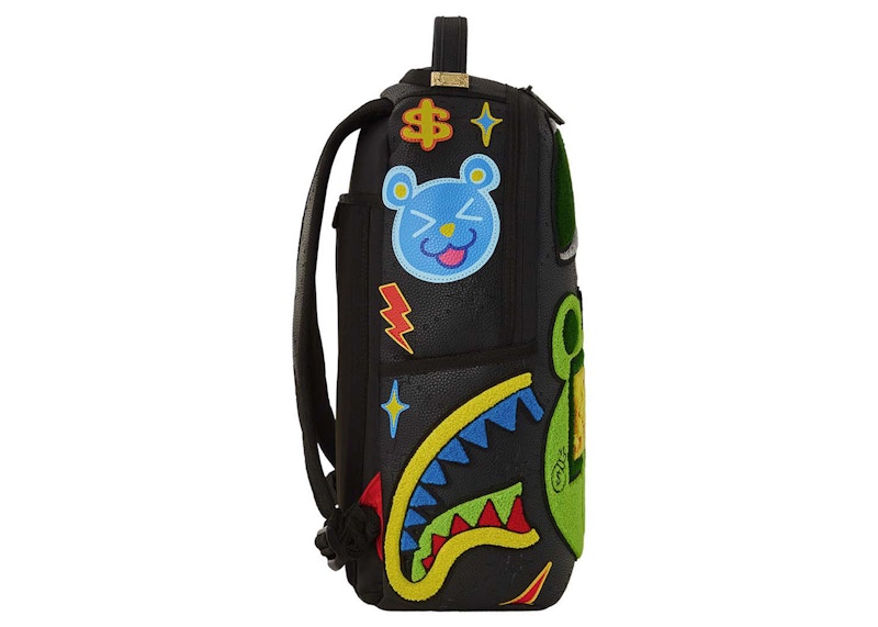 Sprayground Colorful Money Bear Cheneille DLXSV Backpack Black/Green ...