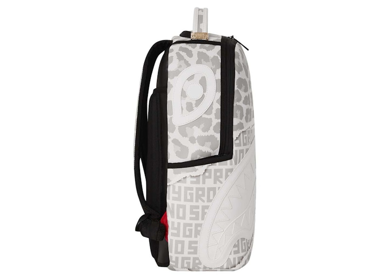 Sprayground Leopard Burner Embossed DLXSV Backpack White/Grey in ...