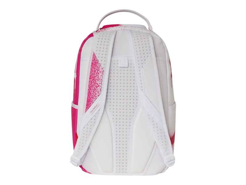 Sprayground Pink Vandal Backpack Backpack PInk White in Polyester - US
