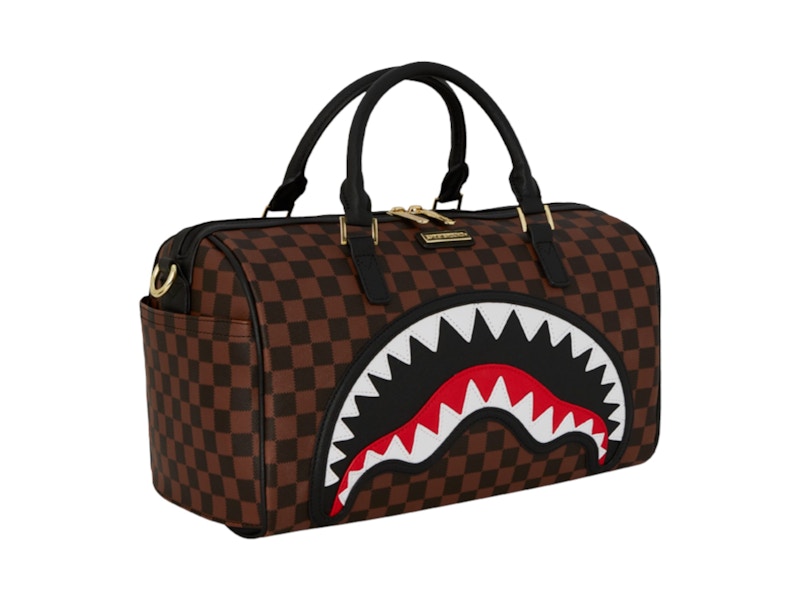 Sprayground Sawtooth Sharks in Paris Mini Duffle Brown in Polyester - US