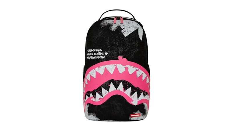 Sprayground Shark Central Acrylic Art DLX Cotton Backpack Multicolor ...