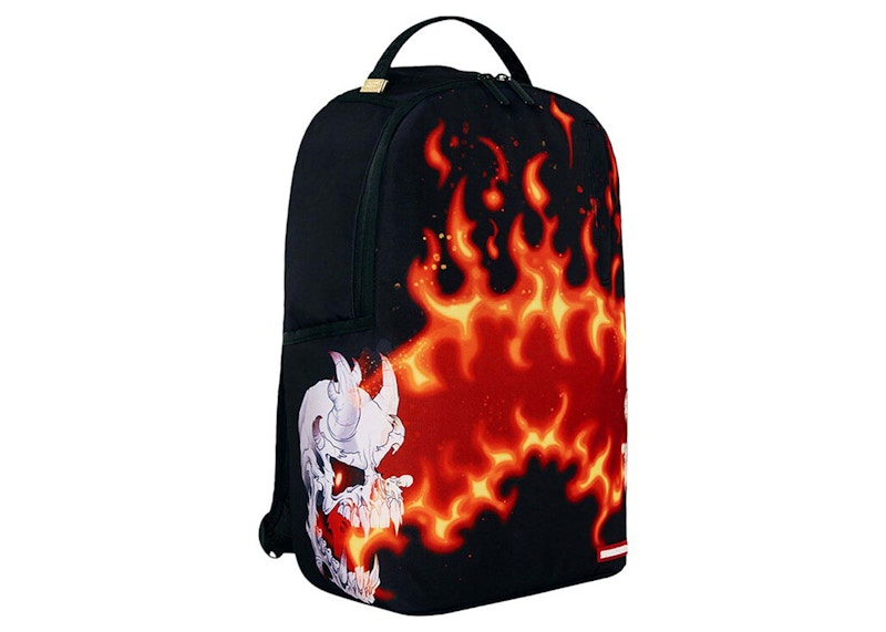 Sprayground Skull Destroyer (DLXSR) Backpack Black/Red-Orange - US