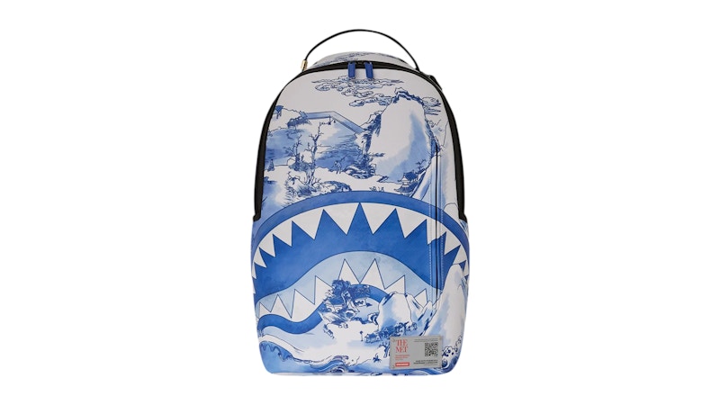Sprayground The Met Chinese Landscape Backpack White/Blue - US