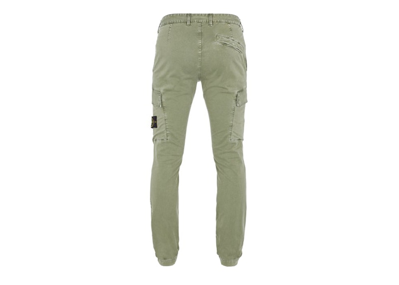Stone Island 30604 Organic Cotton Old Treatment Pants Sage Green Men's - SS23 - US
