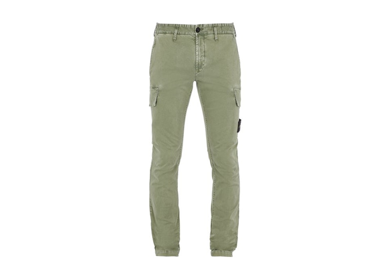 Stone Island 30604 Organic Cotton Old Treatment Pants Sage Green Men's ...