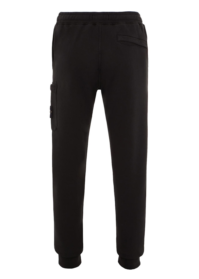 Stone Island 64520 Brushed Cotton Fleece Slim Fit Sweatpant Black Men's ...