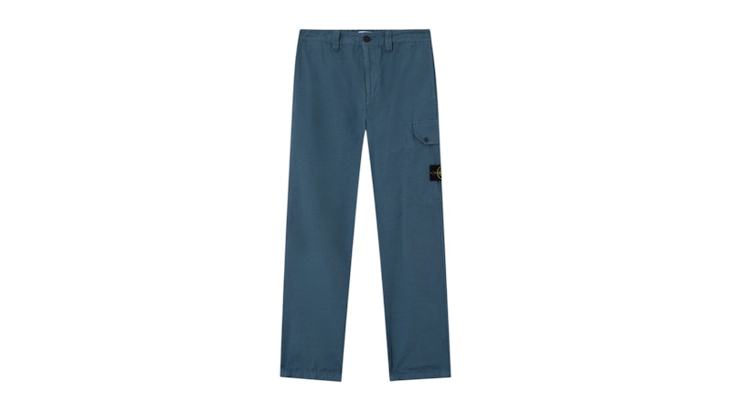 Stone Island Organic Cotton Ripstop 3100011 Pants Dark Teal Green Men's ...