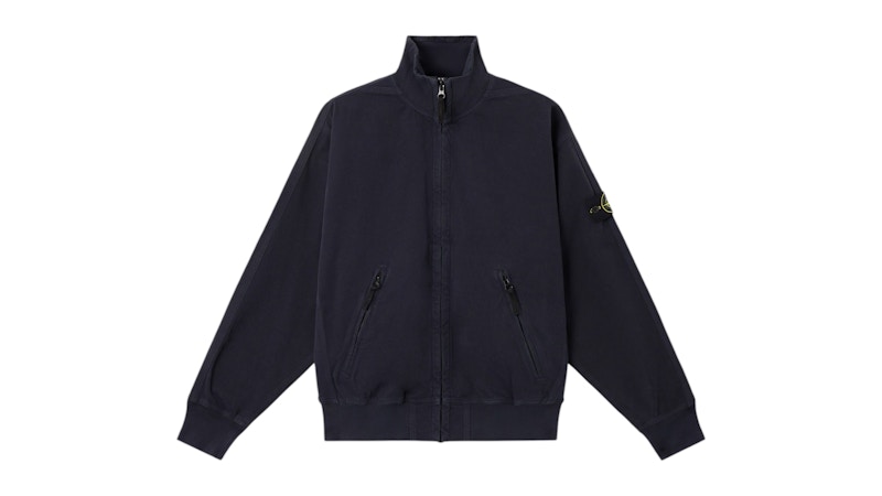Stone Island Organic Panama Cotton Old Effect 6100056 Jacket Ink Blue ...
