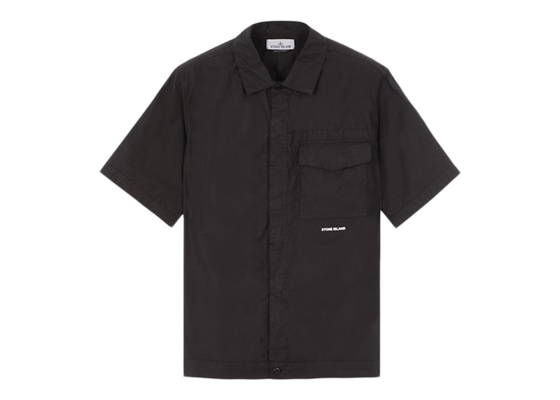 Stone Island Short Sleeve Overshirt Black Men's - SS24 - US