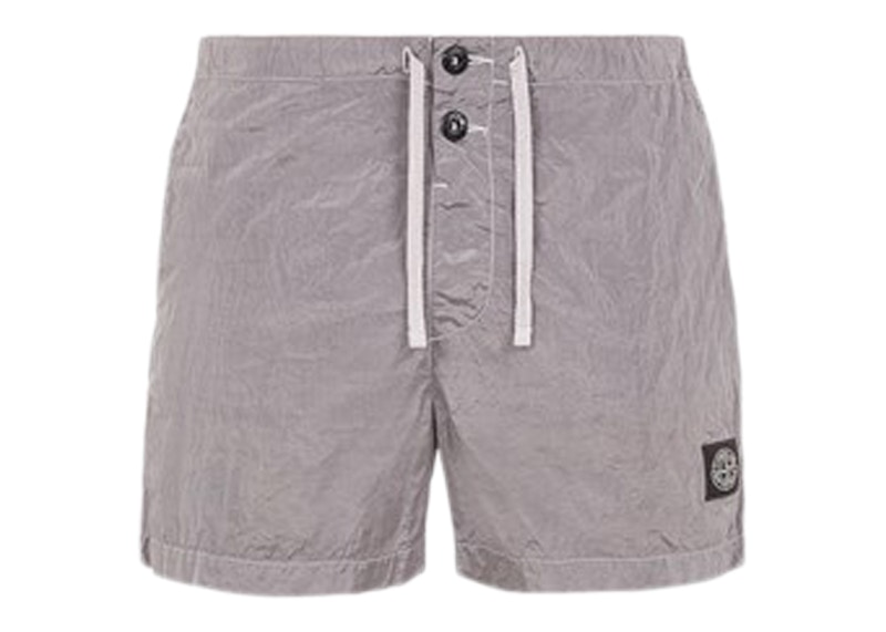 Stone Island Slim Fit Metal Nylon Swim Trunks Dust Men's - SS24 - US