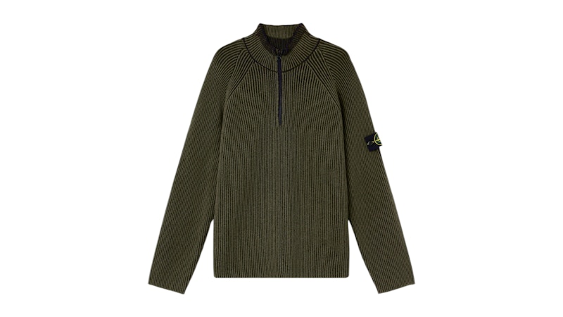 Stone Island Vanise Full Rib RWS Wool 5100024 Sweater Military Green ...