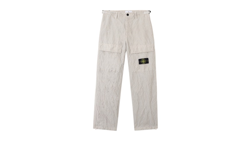 Stone Island Wrinkled Corduroy 500-TC 3100025 Pants Pearl Grey Men's ...