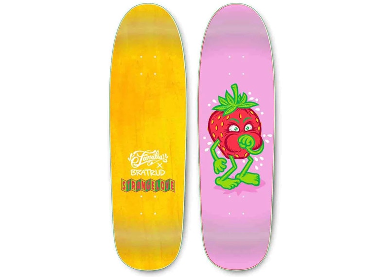 Strangelove Strawberry Cough (Flocked) Skateboard Deck Magenta - US