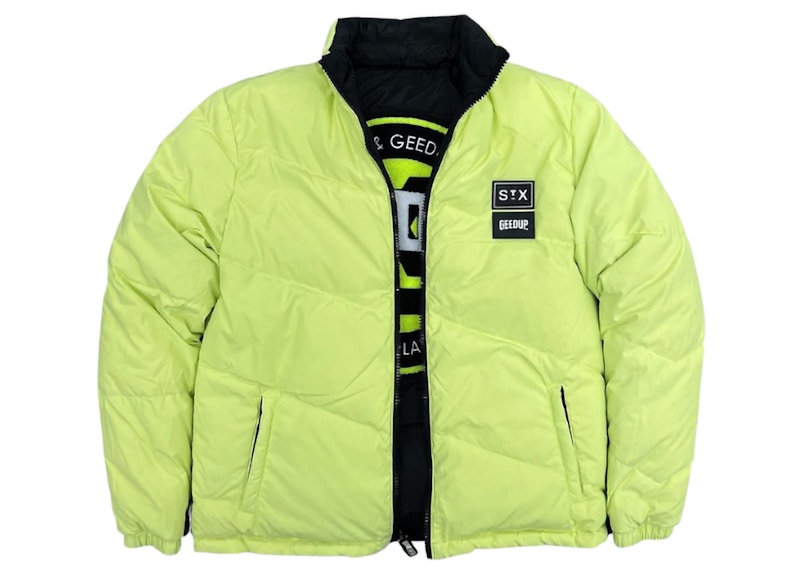 StreetX x Geedup Co. Reversible Puffer Jacket Black Neon Men's - SS22 - US