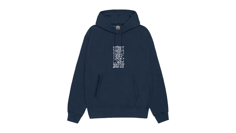 Stussy Authentic Gear Hoodie Navy Men's - FW25 - US