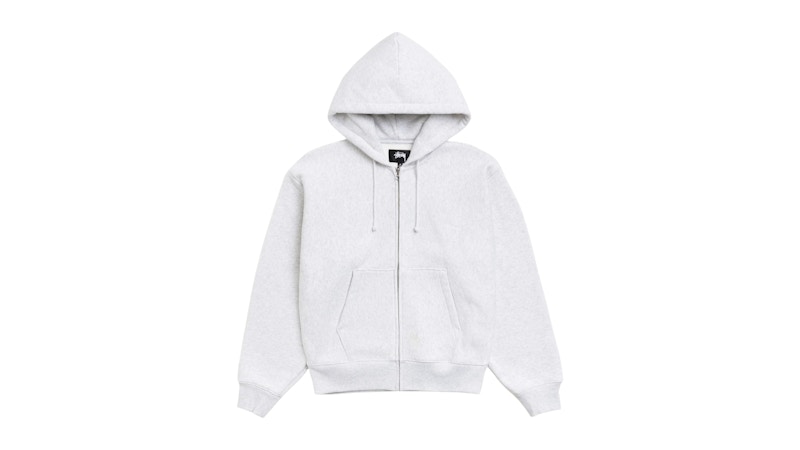 Stussy Basic Diamond Zip Hoodie Ash Heather Men's - SS26 - US