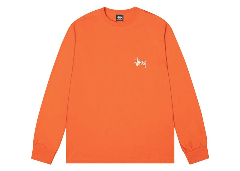 Stussy Basic Long-Sleeve Tee Coral Men's - US