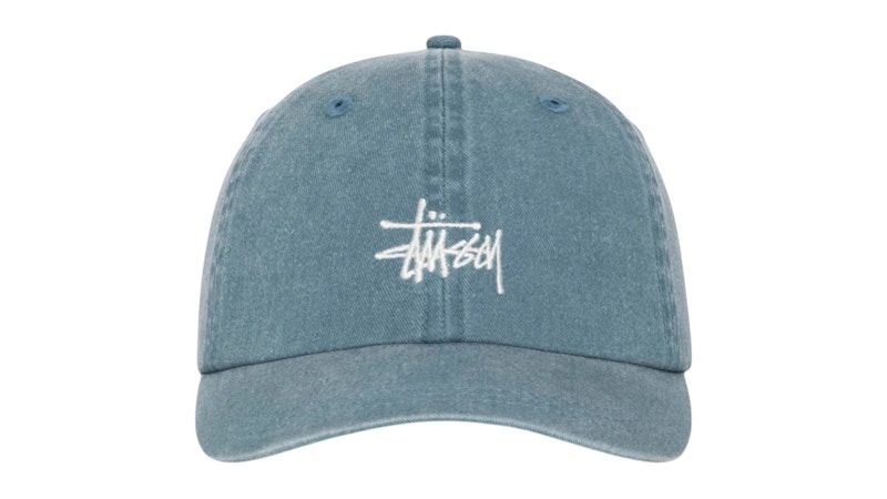 Stussy Basic Washed Stussy Cap Ink Blue Men's - SS25 - US