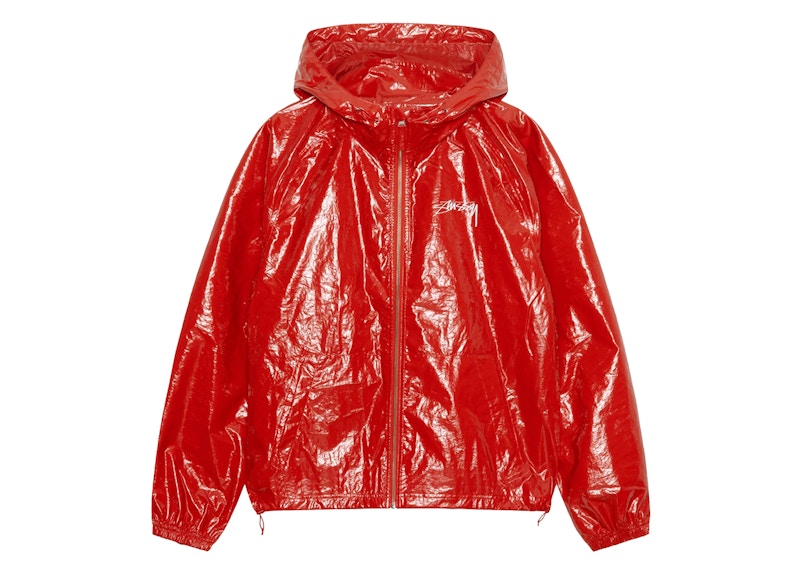 Stussy Beach Shell Coated Ripstop Jacket Red Men's - SS24 - US