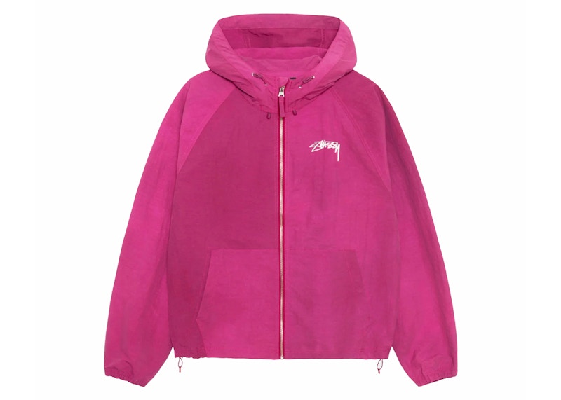 Stussy Beach Wave Dye Shell Jacket Berry Men's - SS24 - US