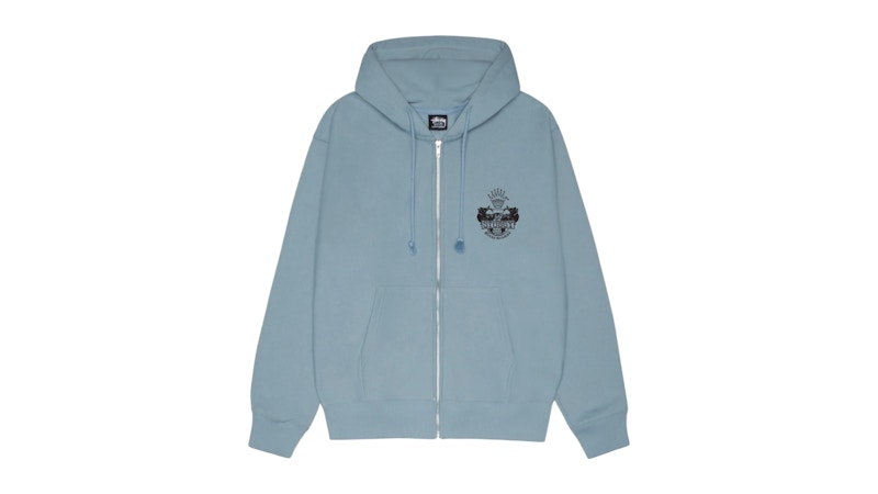 Stussy Built To Last Zip Hoodie Slate Men's - FW25 - US