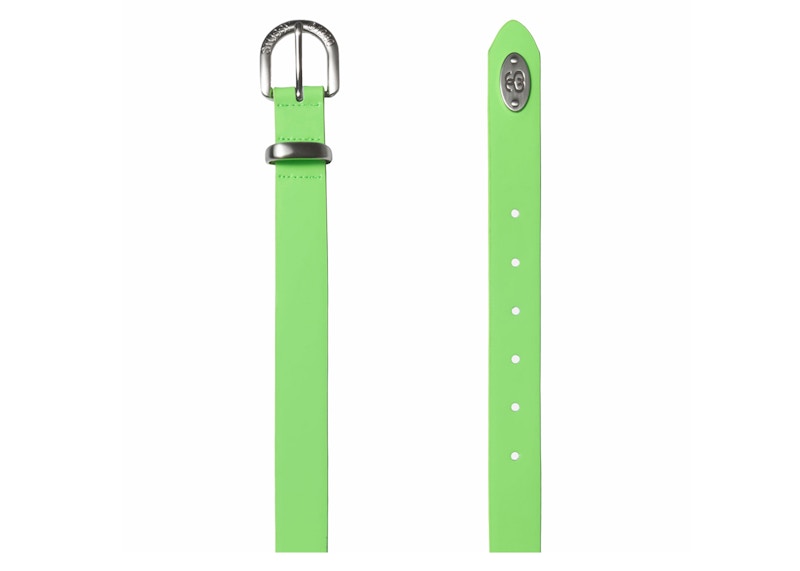 Stussy Patent Leather Belt Neon Green Men's - SS24 - US