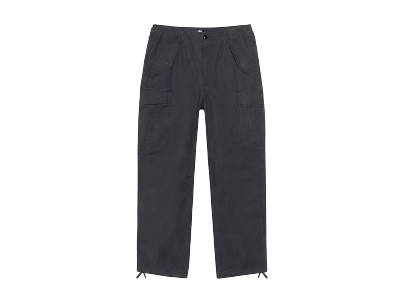 Stussy Ripstop Military Cargo Pant (SS25) Black Men's - SS25 - US