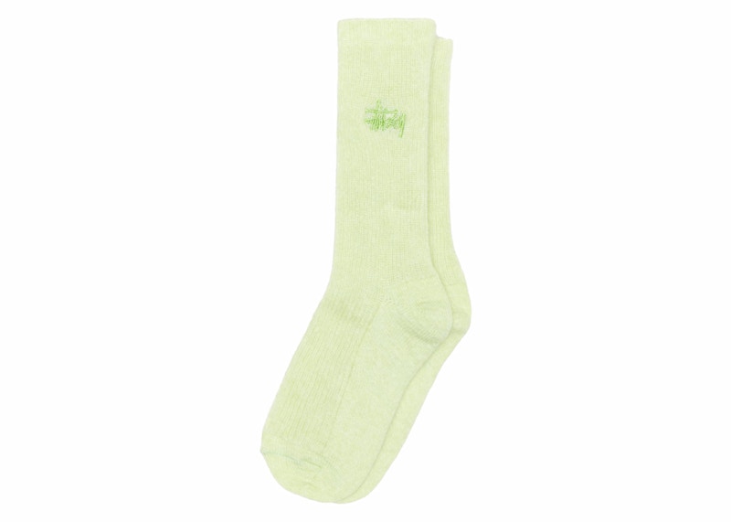 Stussy Shaggy Mohair Sock Light Lime Men's - SS24 - US
