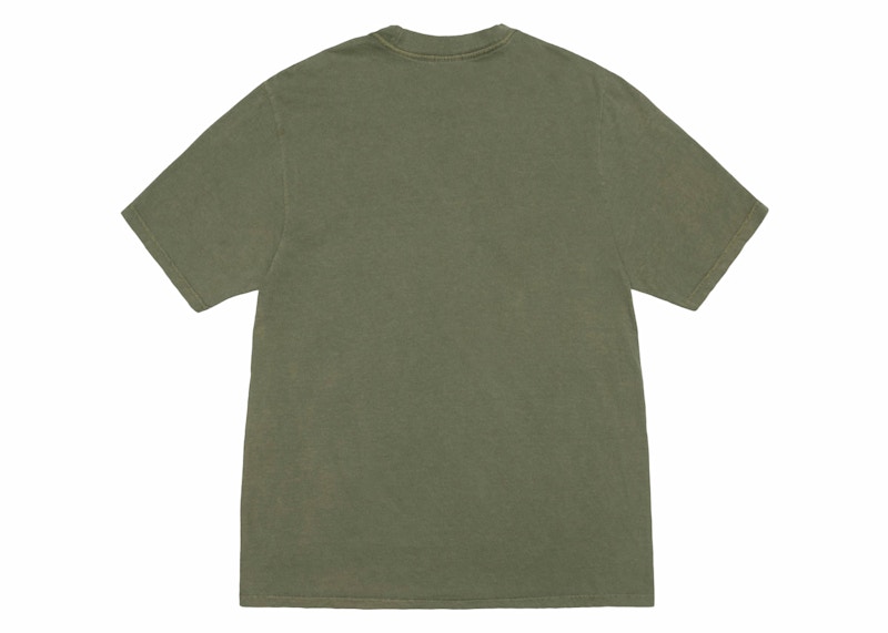 Stussy Smooth Stock Pigment Dyed Tee Olive Men's - SS24 - US