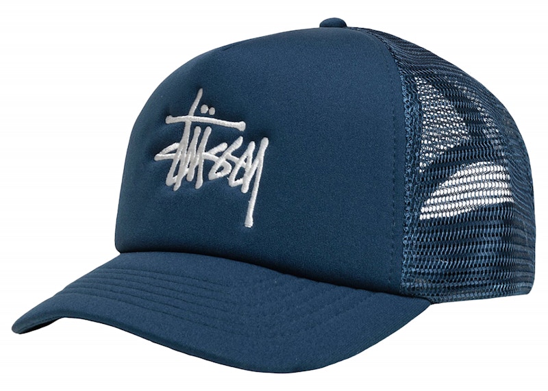 Stussy Trucker Big Basic Snapback Deep Blue Men's - SS24 - US