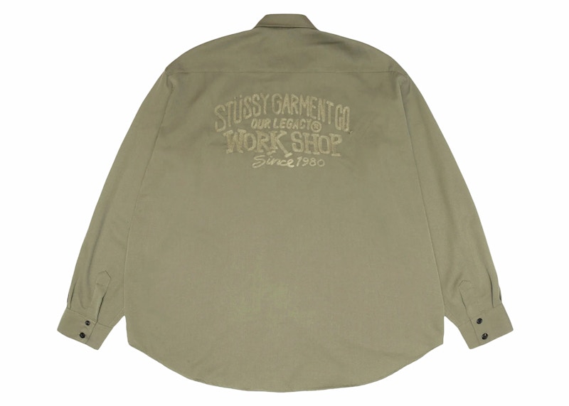 Stussy x Our Legacy Wool Rocco Shirt Olivedrab Men's - SS24 - US