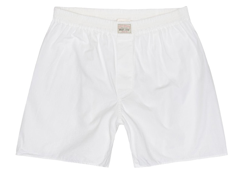 Stussy x Our Legacy Work Shop Boxer Short White Poplin Men's - FW24 - US
