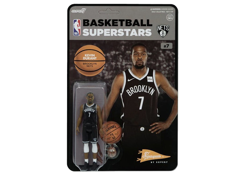 Super7 NBA Basketball Superstars Kevin Durant Action Figure Black - FR