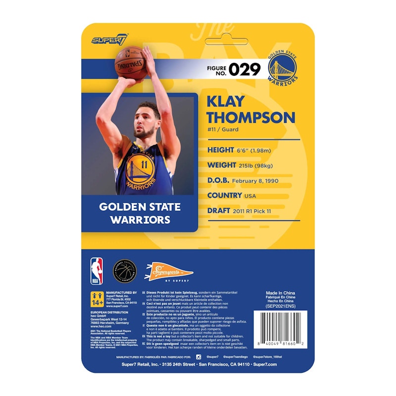 Super7 Supersports NBA Golden State Warriors Klay Thompson Action ...