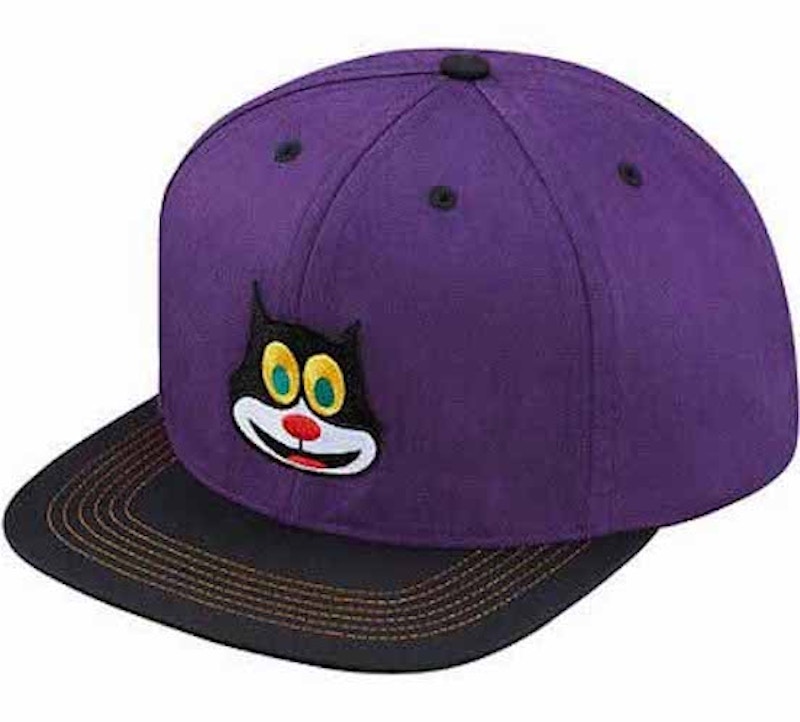 Supreme 2 Tone Mad Cat 5 Panel Cap Purple - FW15 - US